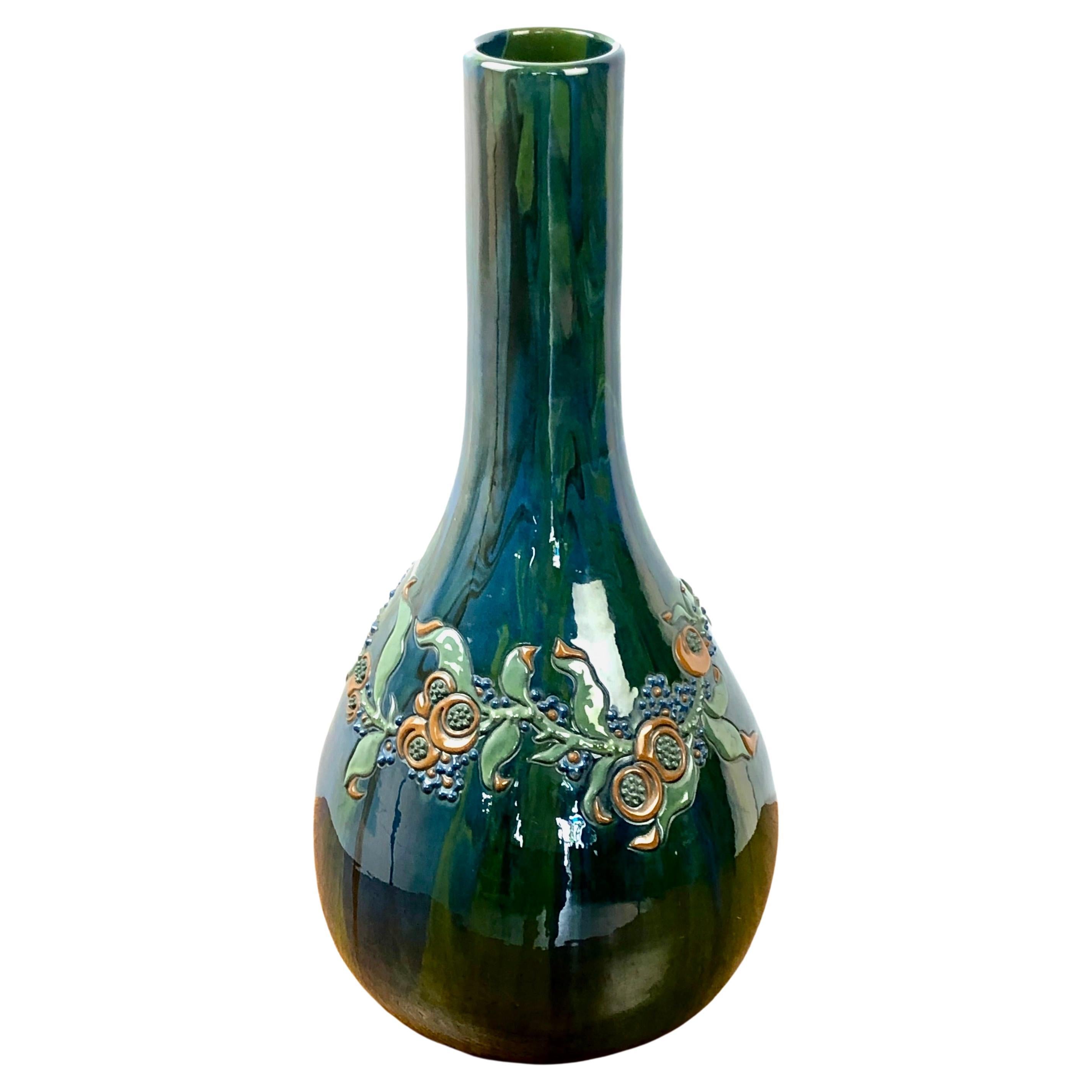 Arts and Crafts Rare Large Vase by Elton For Sale at 1stDibs