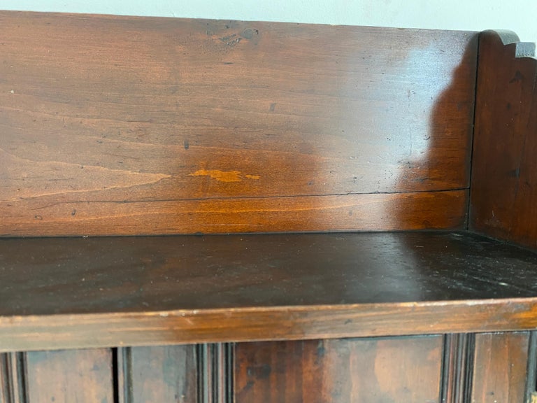 Arts + Crafts Solid Carved Walnut Wall Hanging Cabinet, Scotland 1910 ...