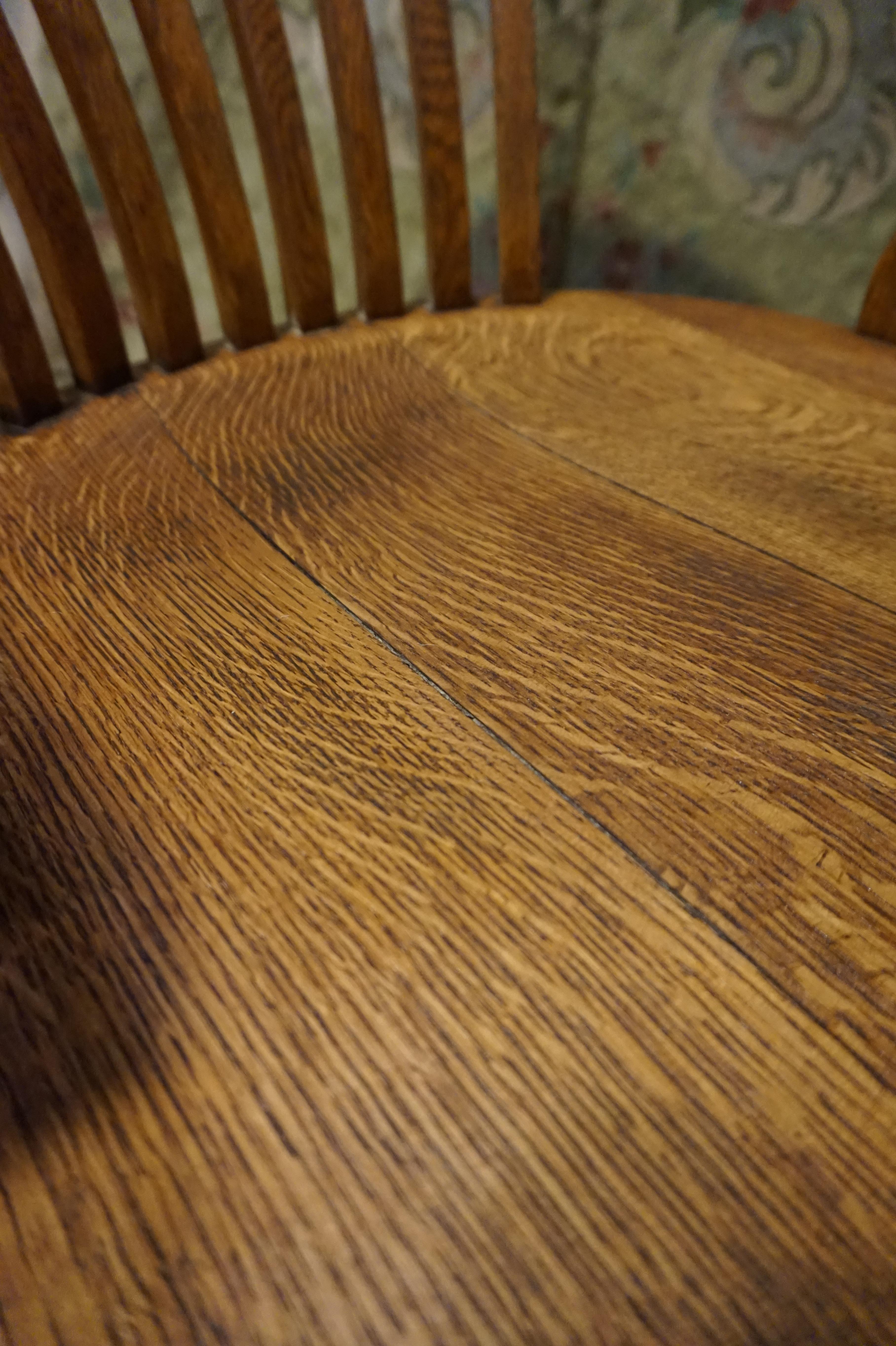 Arts and Crafts Solid Quarter Sawn Oak Hand Crafted Office Arm Chair ...