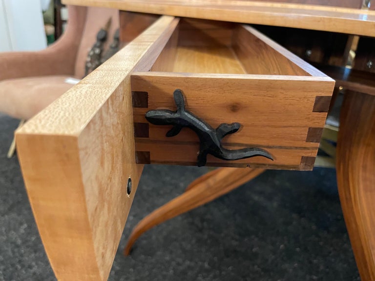 Arts and Crafts Style Maple and Walnut Desk/Console, Manner of Jere ...