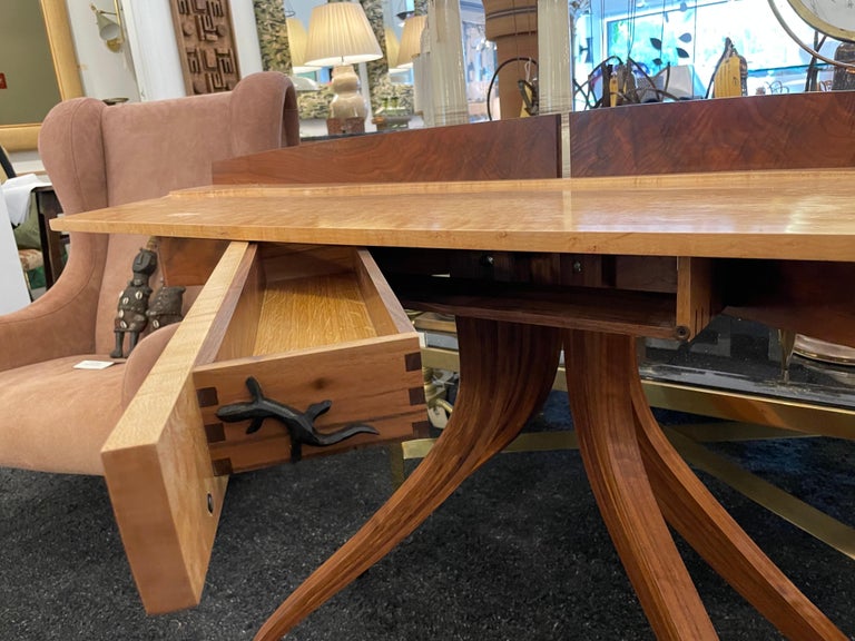 Arts and Crafts Style Maple and Walnut Desk/Console, Manner of Jere ...
