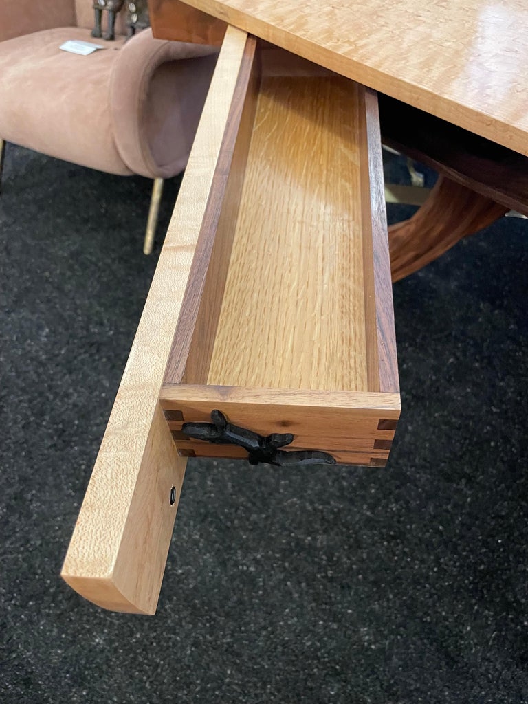 Arts and Crafts Style Maple and Walnut Desk/Console, Manner of Jere ...