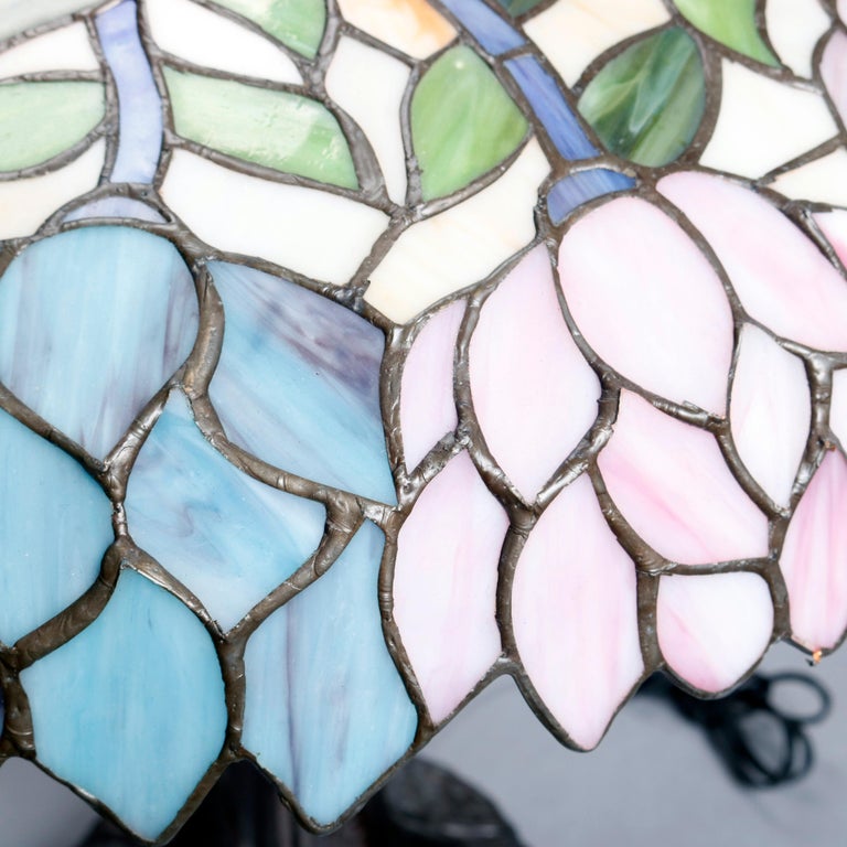 Arts and Crafts Style Tiffany School Leaded Glass Mosaic Table Lamp ...