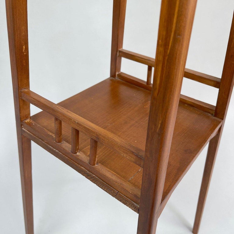 Arts and Crafts Tall Wooden Plant Stand, 1930s For Sale at 1stDibs