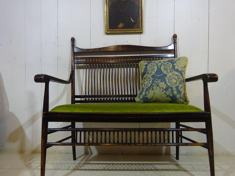 Arts and Crafts Two Seat Window Bench at 1stDibs