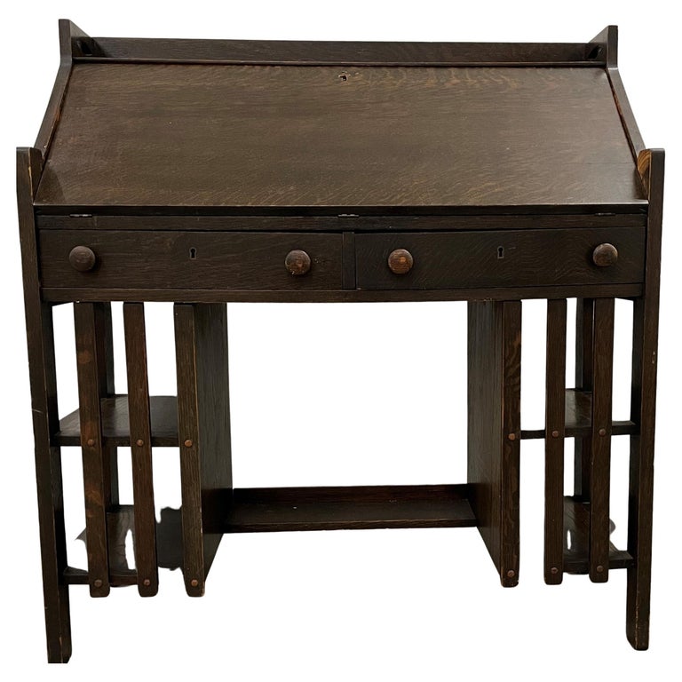 Arts and Crafts Writing Desk 'Mission' For Sale at 1stDibs