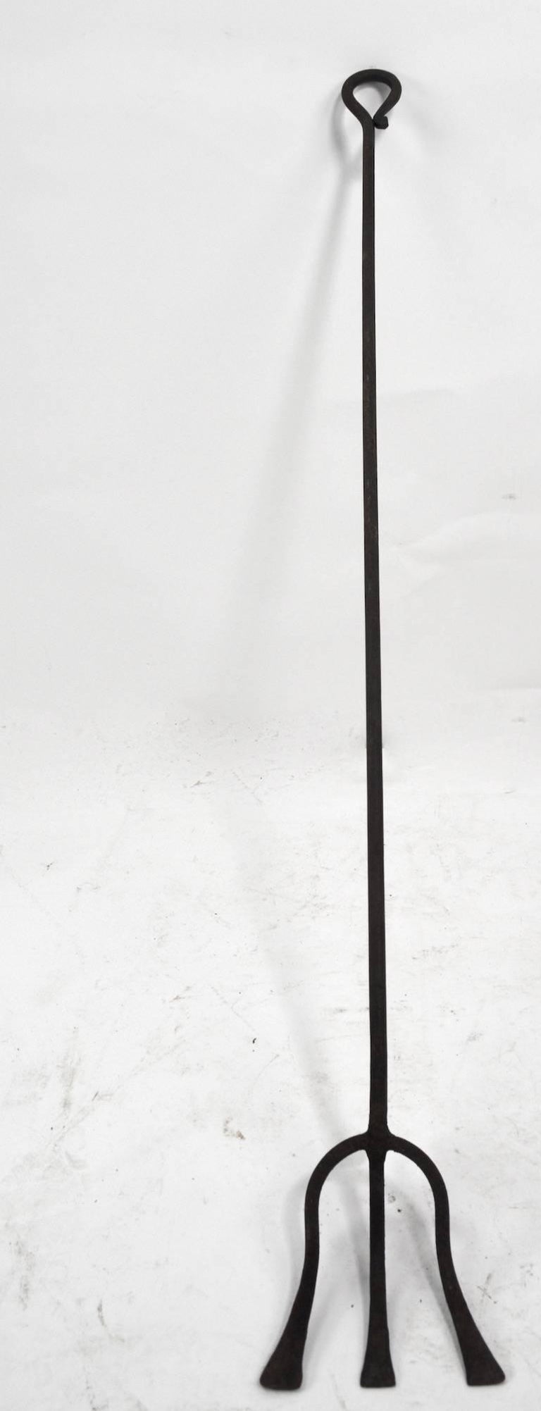 Arts and Crafts Wrought Iron Fireplace Tool Poker Fork at 1stDibs