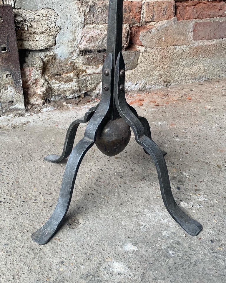 Arts and Crafts Wrought Iron Standard Lamp For Sale at 1stDibs