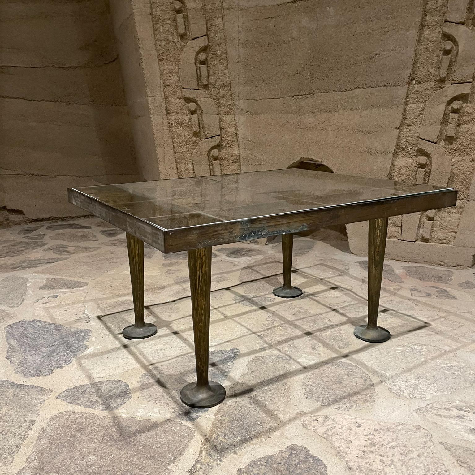 1960s Arturo Pani Modern Bronze Rectangular Side Coffee Table Mexico ...