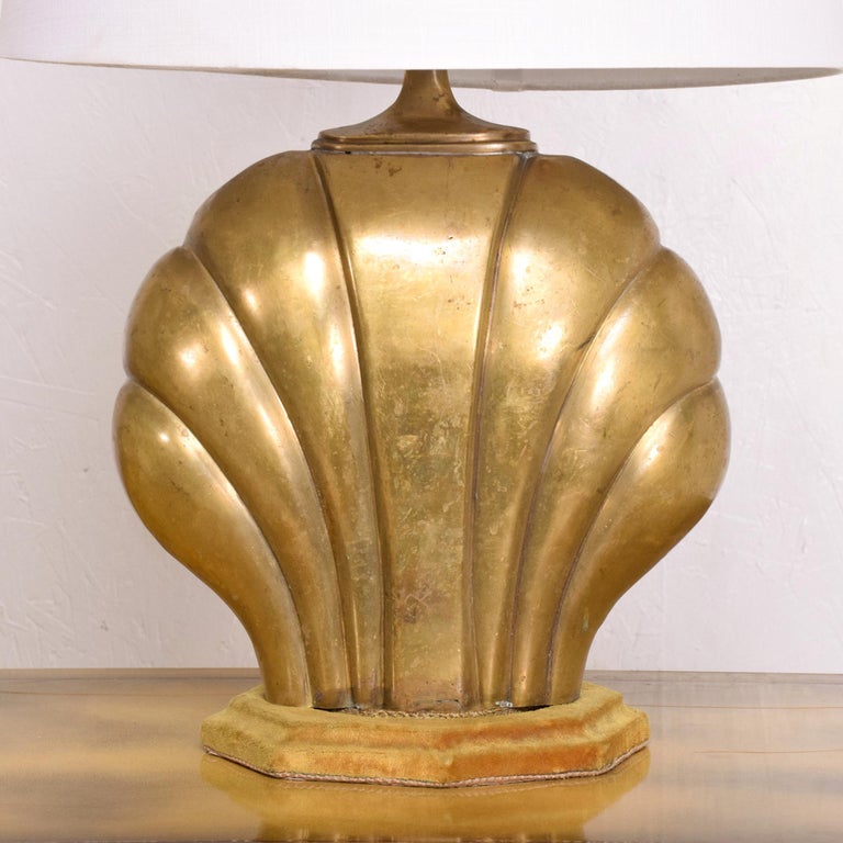 Arturo Pani Regency Seashell Cast Brass Table Lamp Mexico 1940s at 1stDibs