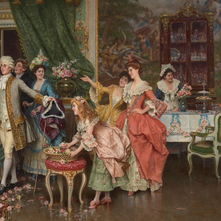 Arturo Ricci - A large painting of 'The Wedding Party' by Arturo Ricci ...
