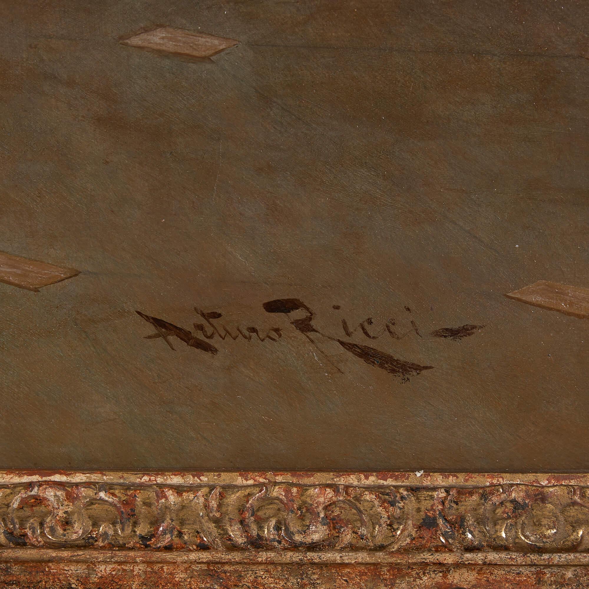 Arturo Ricci - A large painting of ''The Wedding Party'' by Arturo ...