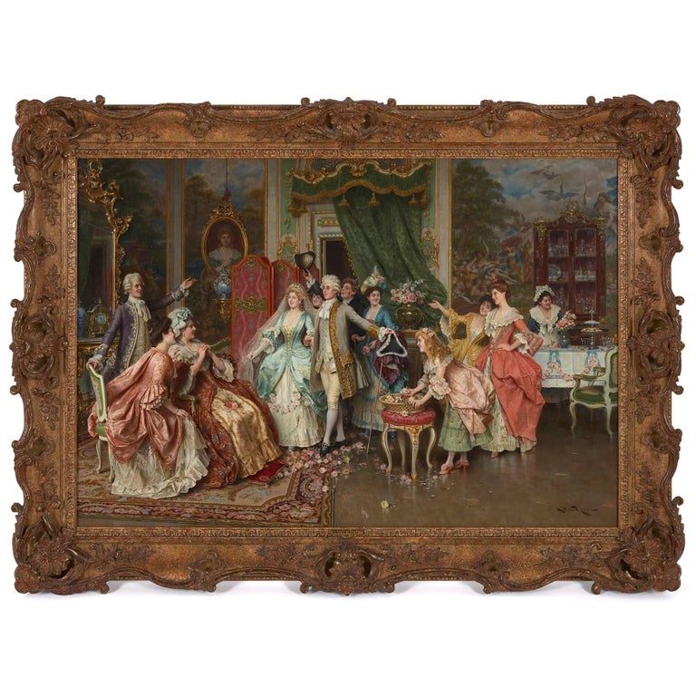 Arturo Ricci - A large painting of 'The Wedding Party' by Arturo Ricci ...