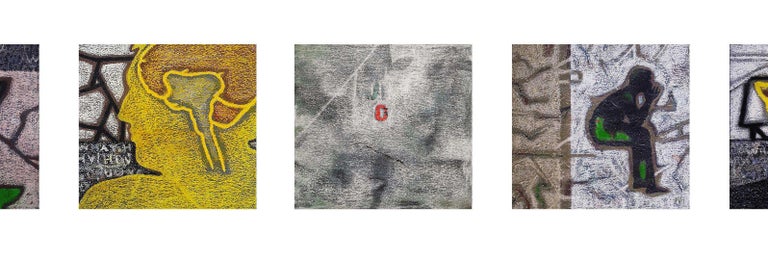 Arun Bain - In the process, Pastel, Earth color, Acrylic, Green, Brown ...