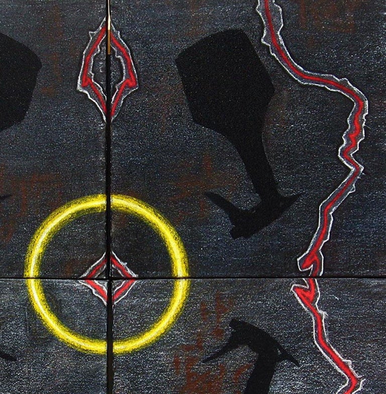 Arun Bain - Making the Circle-1, Pastel, Earth and Water color, Black ...