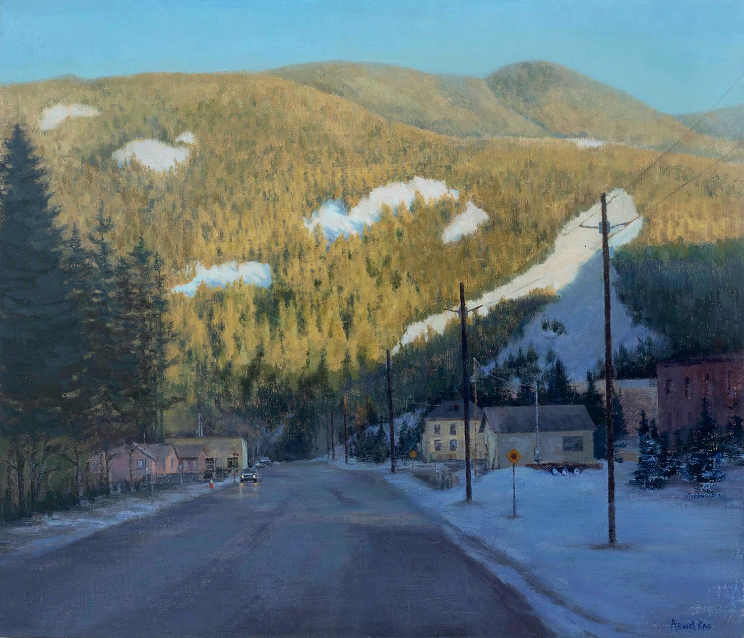 Aruna Rao - End of Fall, Oil Painting For Sale at 1stDibs