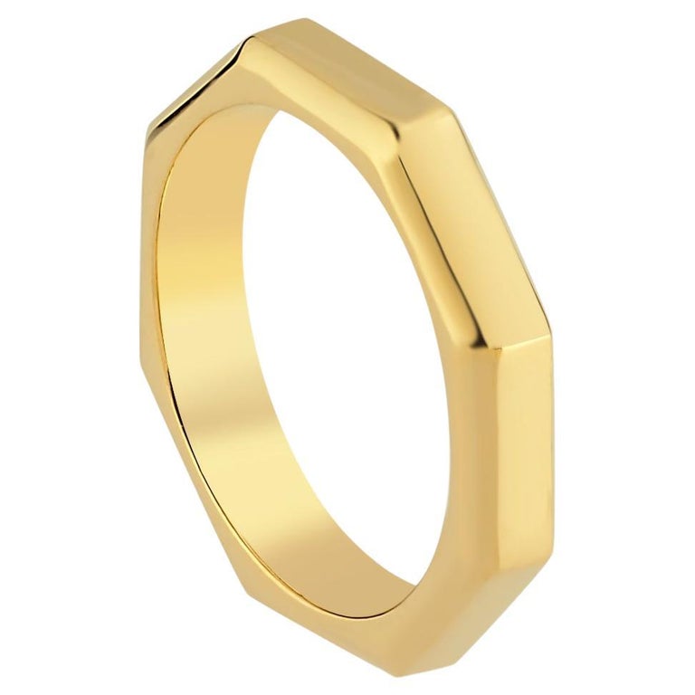 Customizable Ascher Luminescence Crescent Ring 18K Yellow Gold For Sale ...