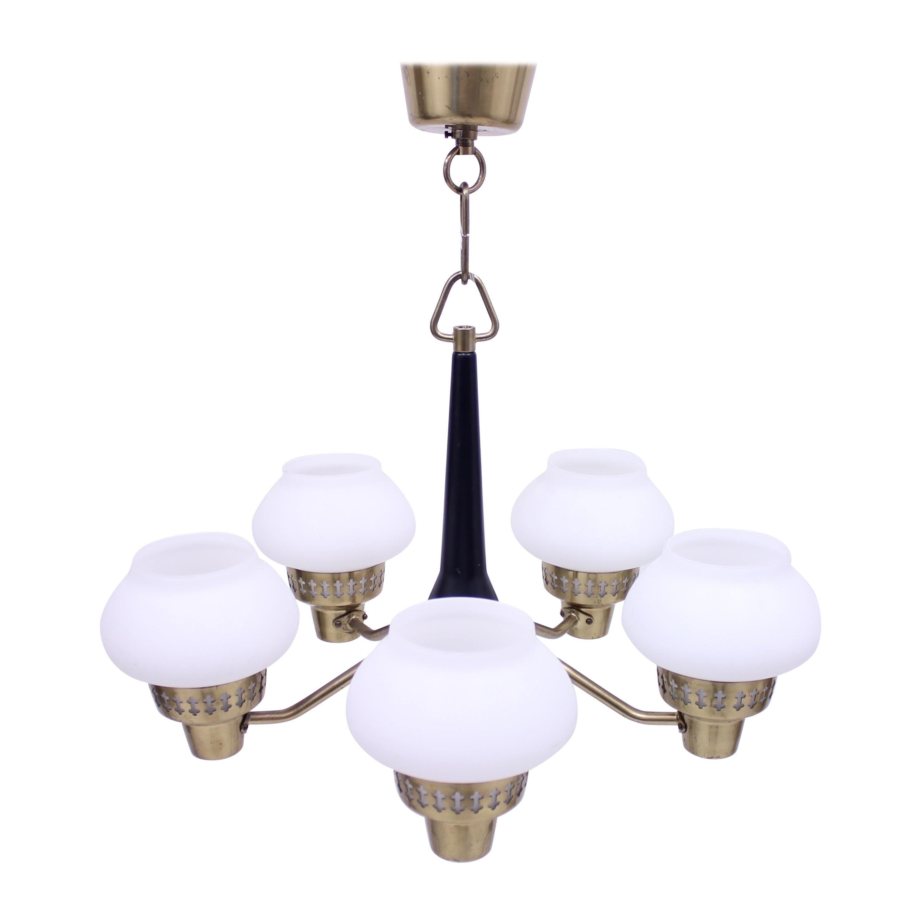 4-Light Ceiling Lamp, Attributed to ASEA, 1950s For Sale at 1stDibs