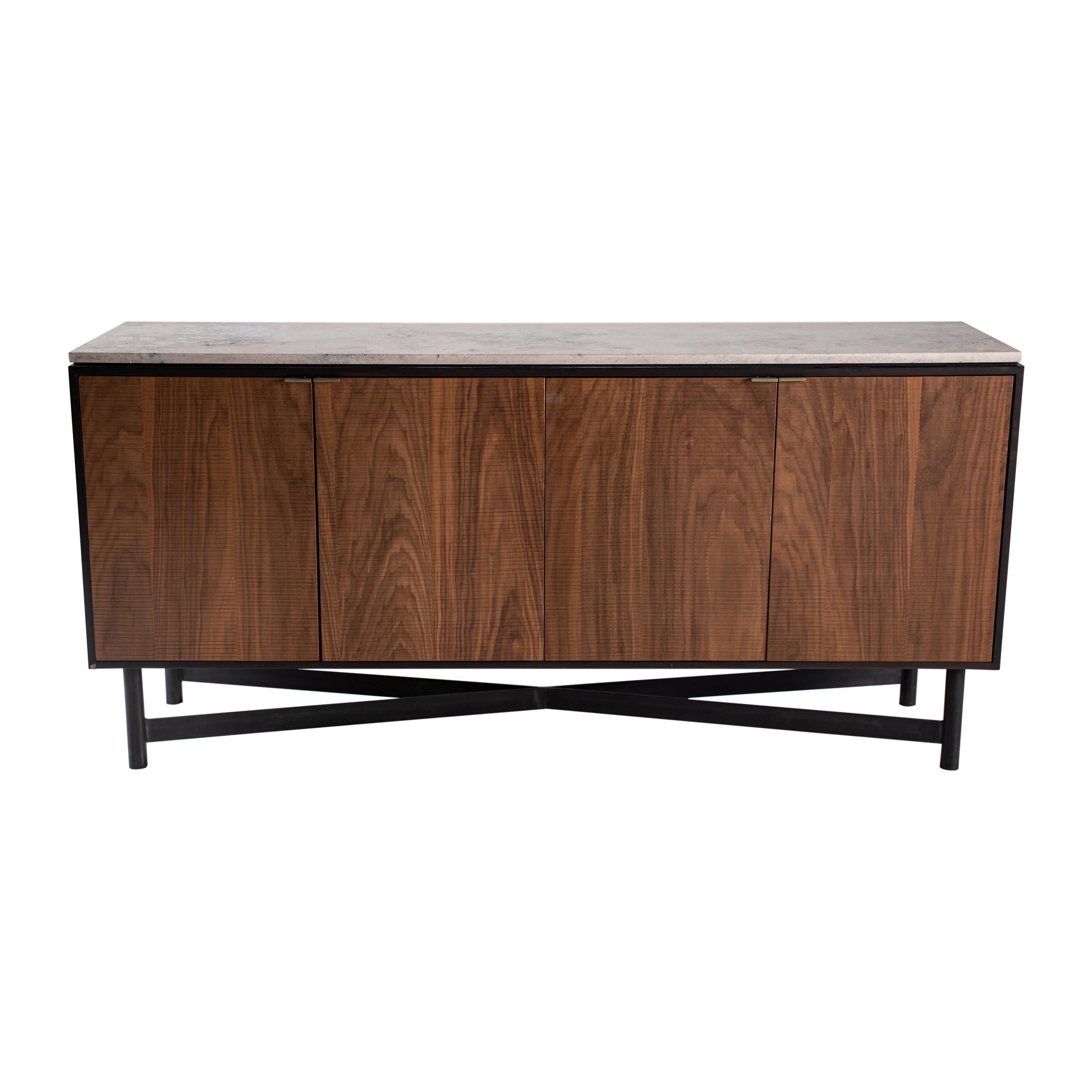 Nettleton Server Handcrafted in Oxidised Mild Steel and Walnut Veneer ...