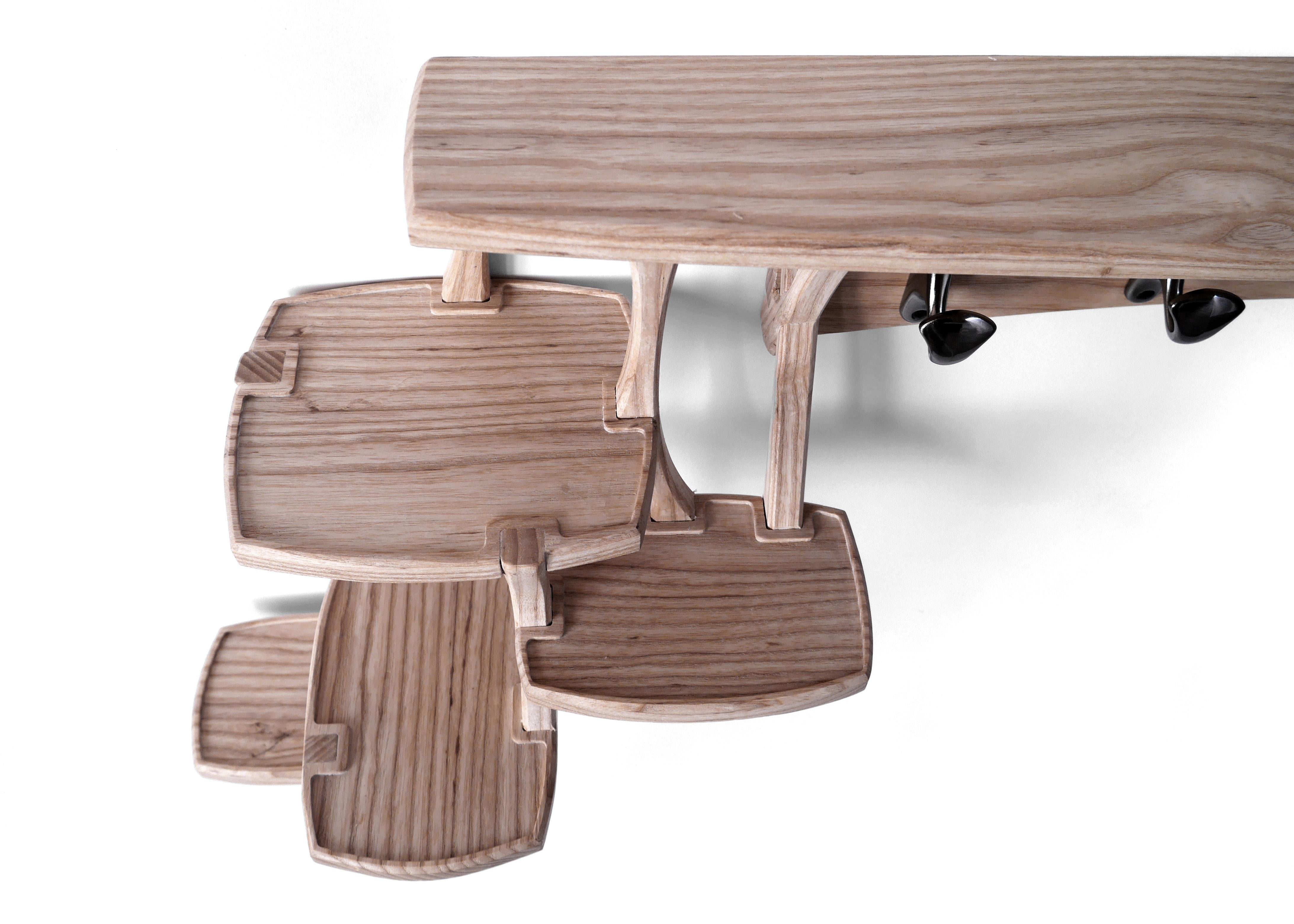 Ash Cirrus Coat Rack, Modern Wall Mounted Hooks and Shelves by Arid For ...