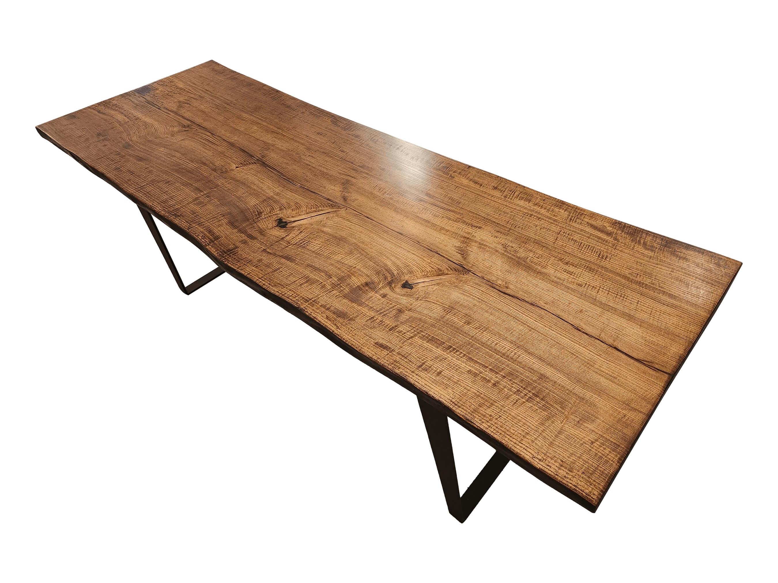 Ash Wood Slab Dining Table For Sale at 1stDibs