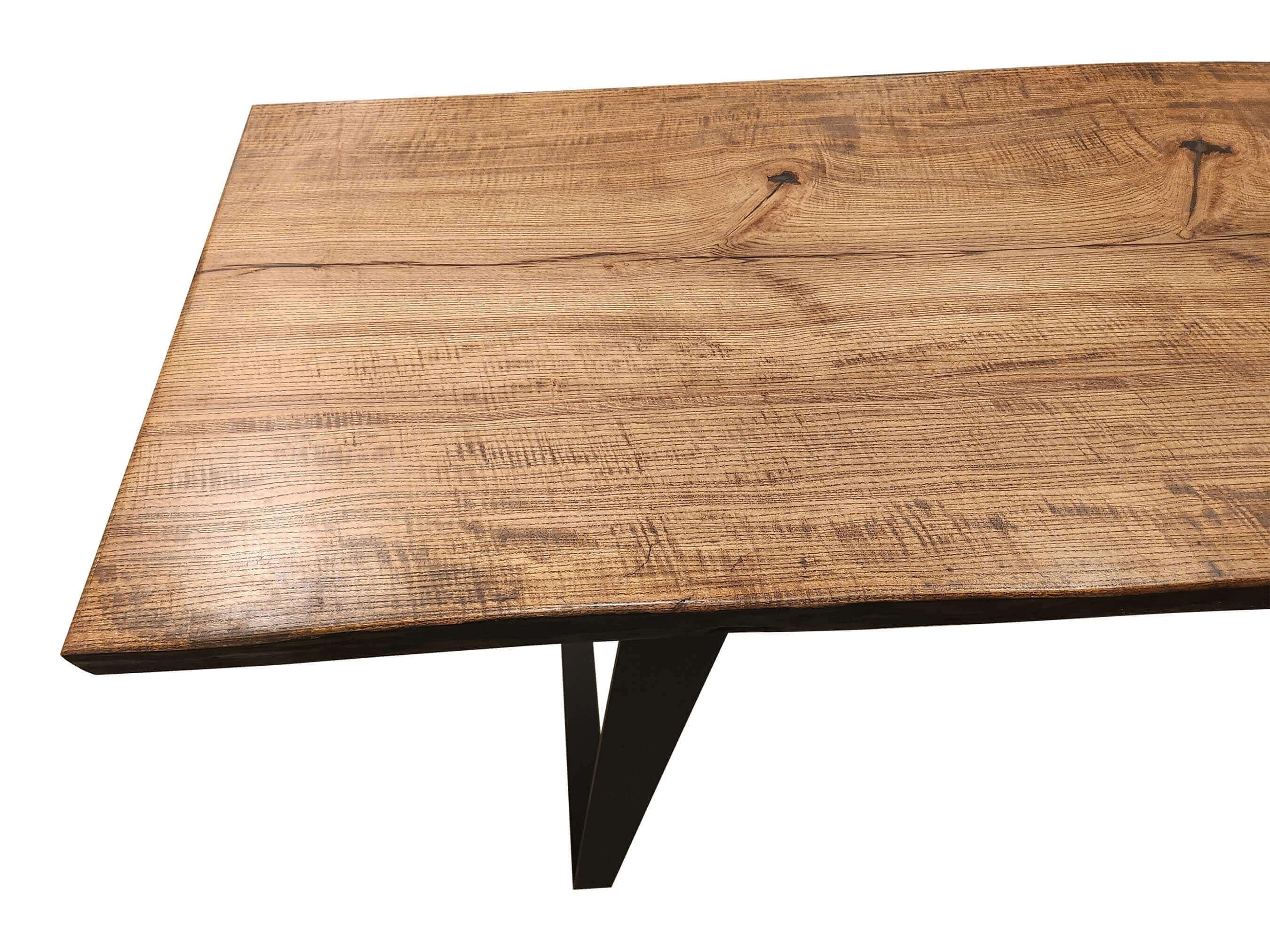 Ash Wood Slab Dining Table For Sale at 1stDibs