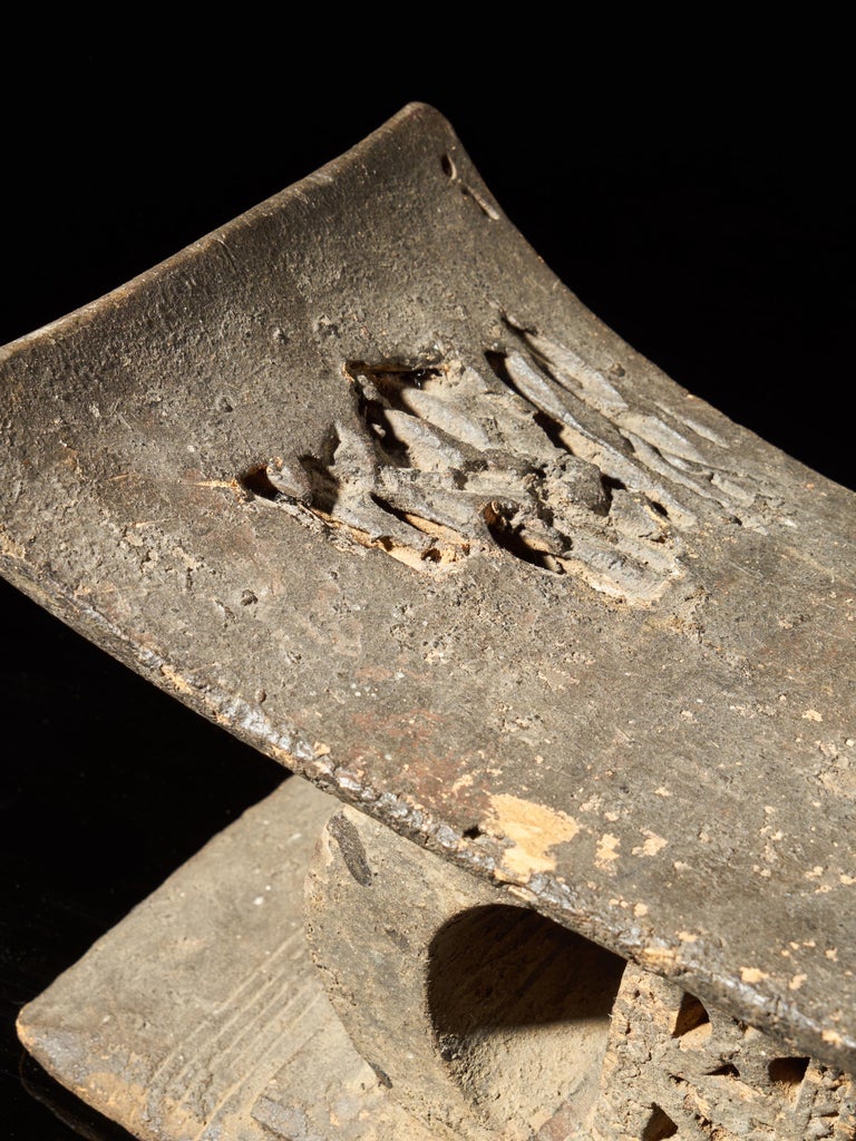 Ashanti People, Ghana, Hand Carved Altar Stool with Libation Patina For ...