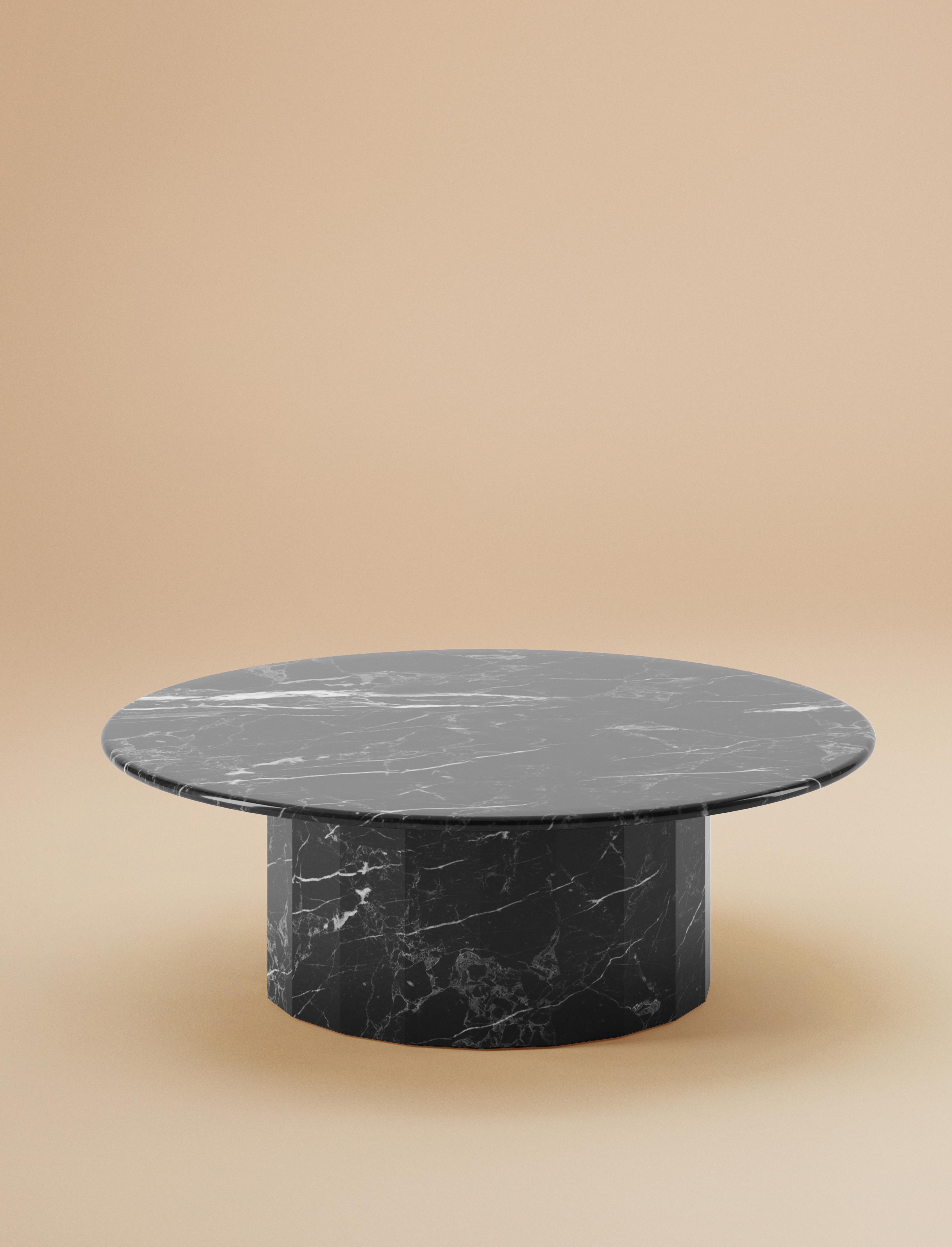 Ashby Round Coffee Table Handcrafted in Via Lactea Granite 110cm/43 ...
