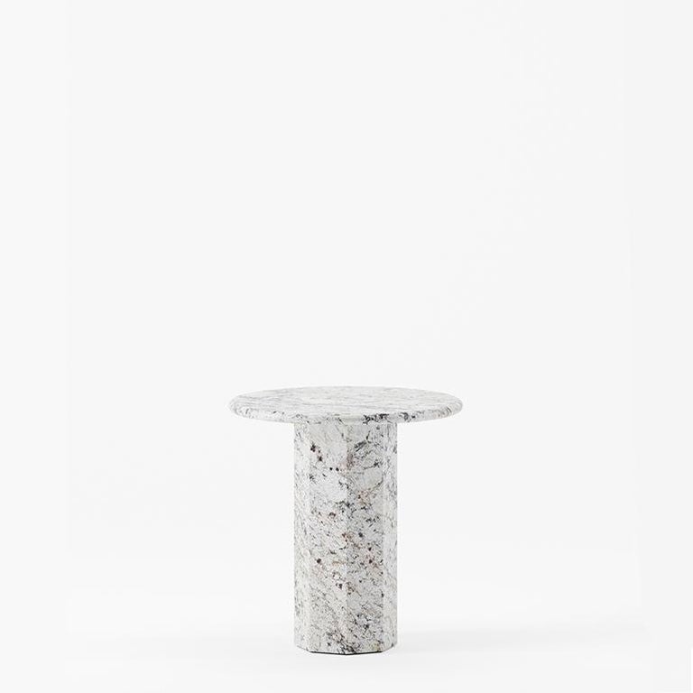 Ashby Round Side Table Handcrafted in River Bed Granite For Sale at 1stDibs