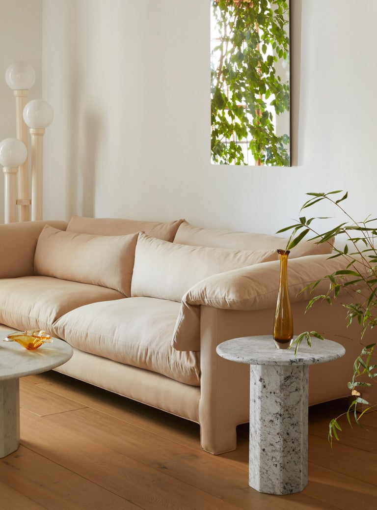 Ashby Round Side Table Handcrafted in River Bed Granite For Sale at 1stDibs