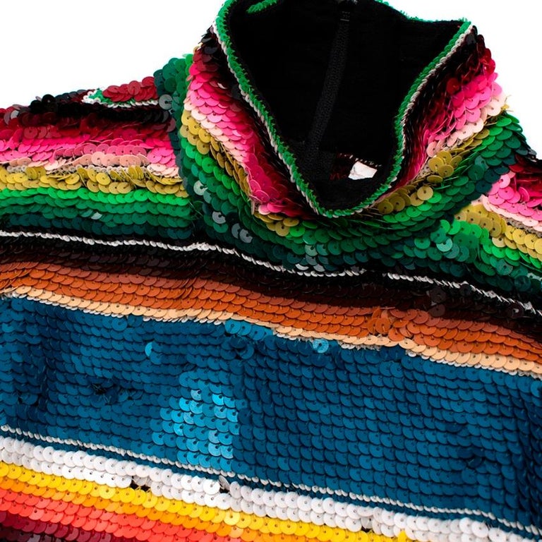 Ashish Multi-Colour Sequin Mini Dress - Worn on by Alesha Dixon - Size ...