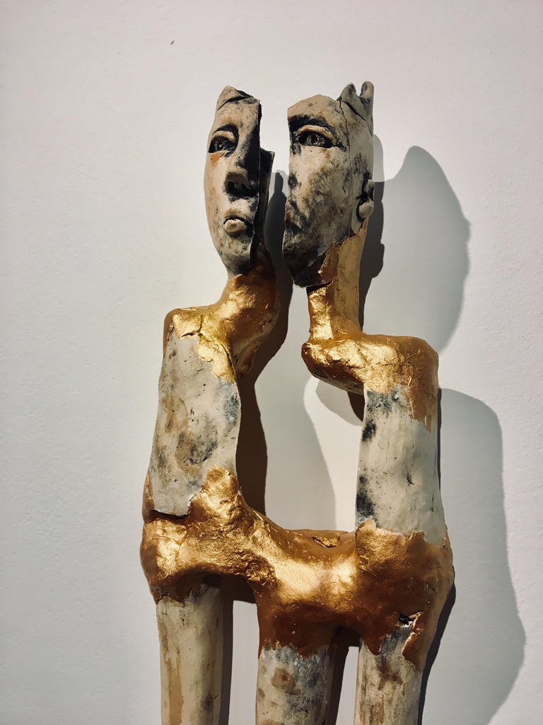 Ashley Benton - Ceramic figurative relic: We Get Stronger In The Broken ...