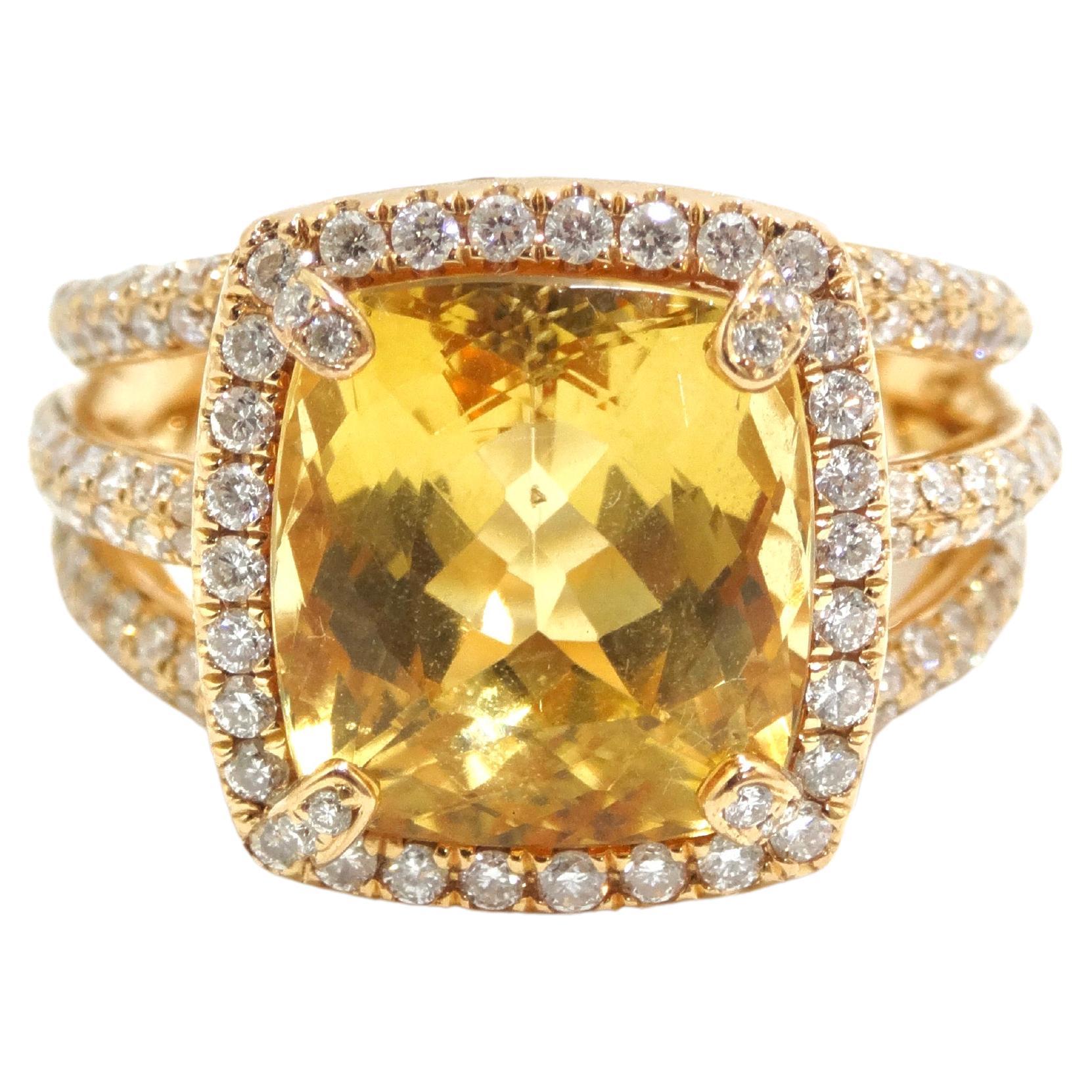 Yellow Topaz Ring at 1stDibs | large yellow topaz ring, brown topaz ...