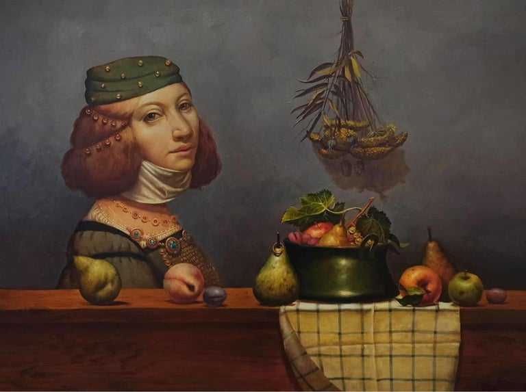 Ashot Yan - Expectation, Portrait Surrealism, Original oil Painting For ...