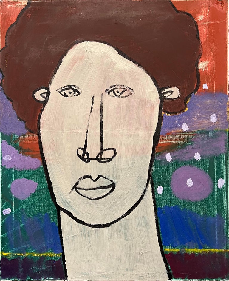 Ashraf Zamzami - "Abstract Visage I" Oil Painting 24" x 20" inch by ...