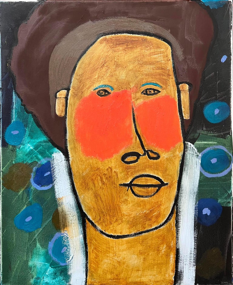Ashraf Zamzami - "Abstract Visage III" Oil Painting 24" x 20" inch by ...