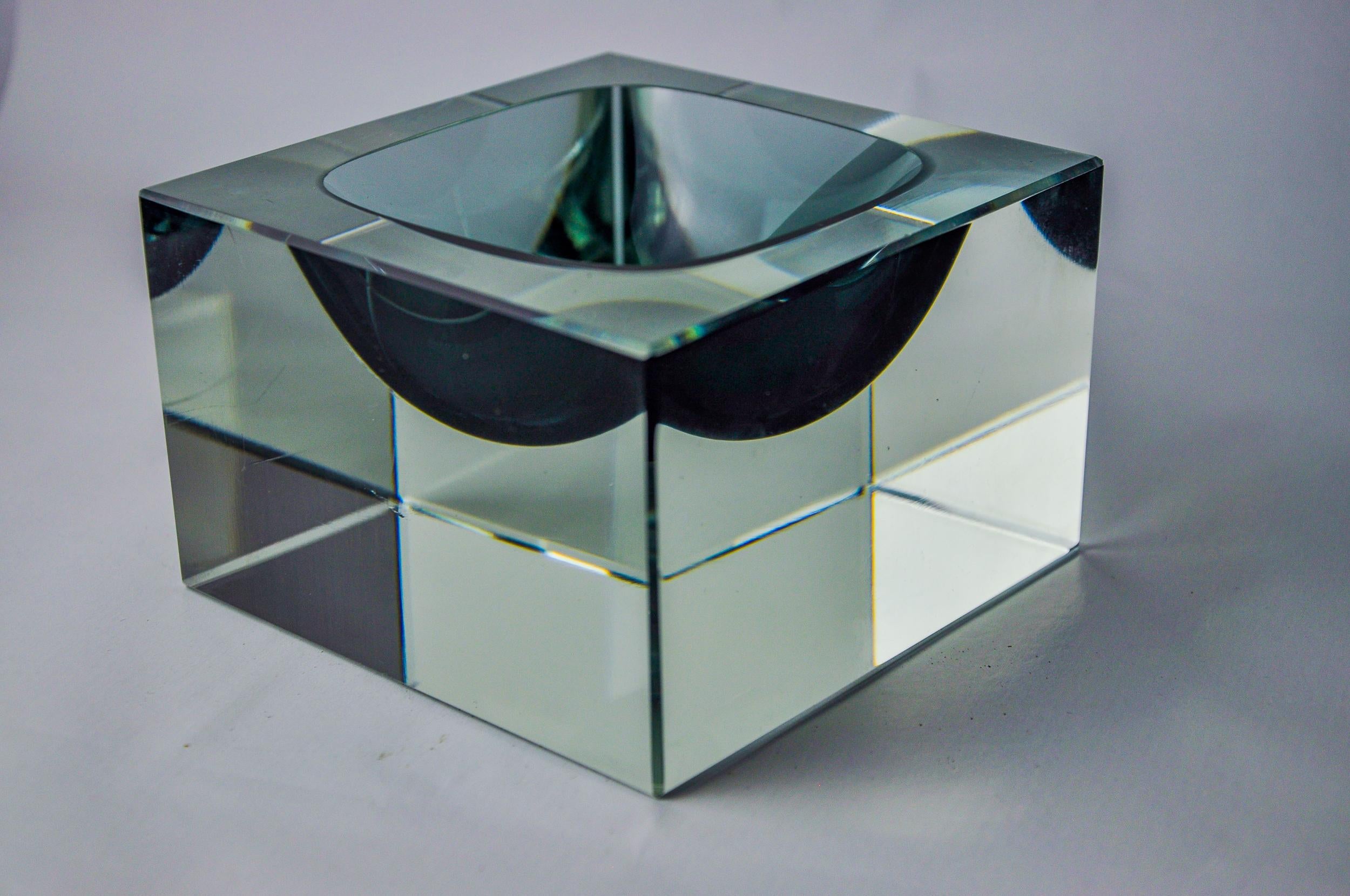 Ashtray Sommerso cubic gray by Seguso, Murano, Italy, 1970 For Sale at ...