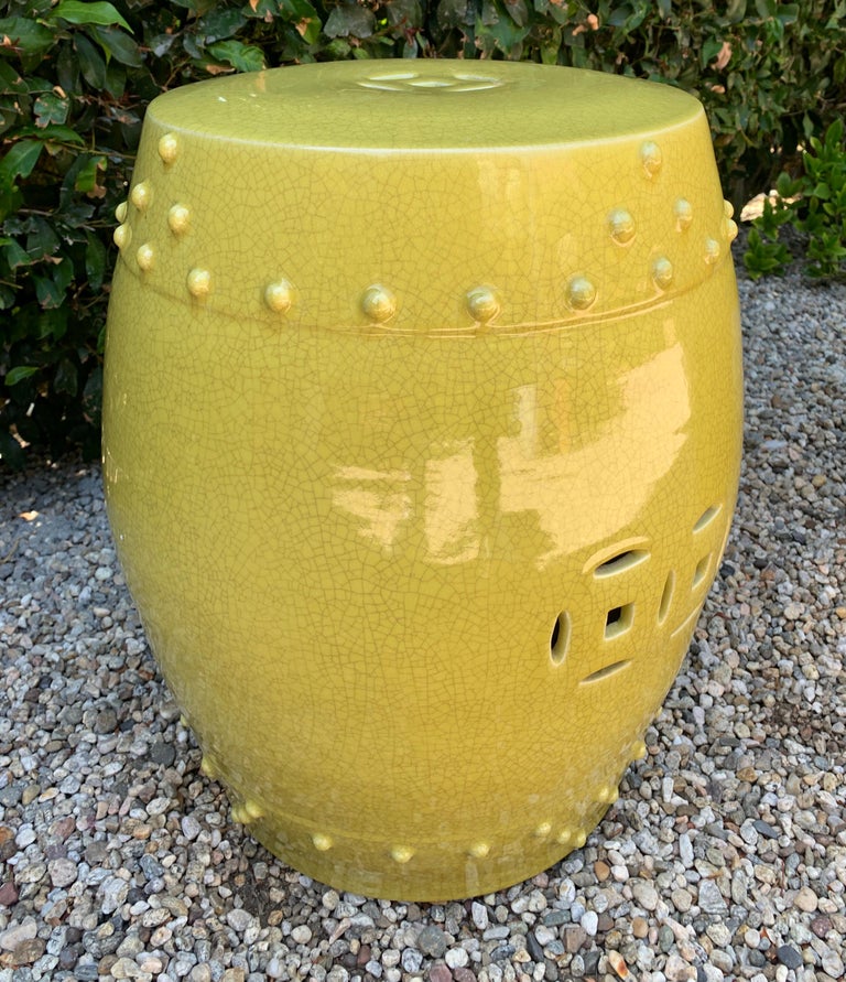 Asian Ceramic Garden Stool at 1stDibs