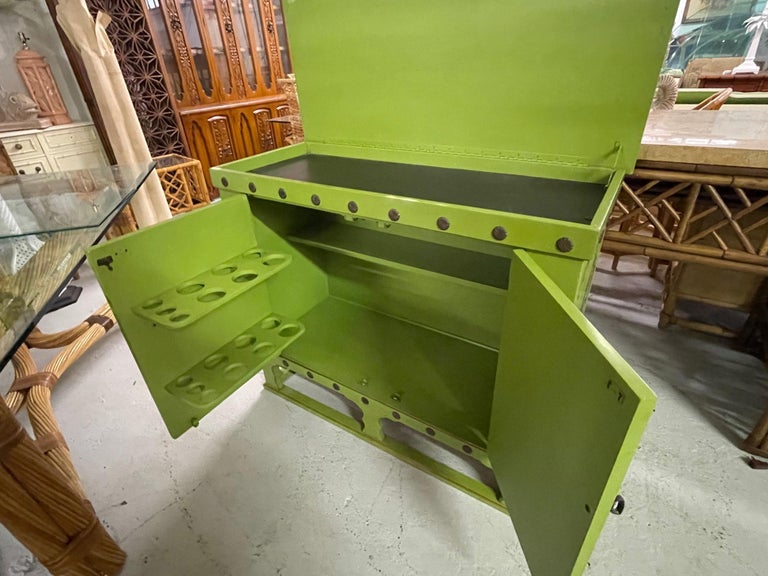 Asian Chinoiserie Style Bar Cabinet For Sale at 1stDibs