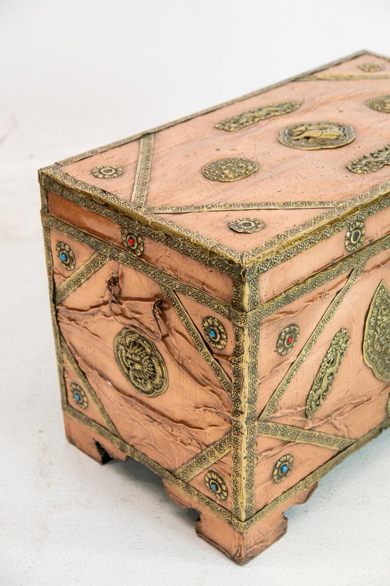 Asian Copper Clad Chest For Sale at 1stDibs