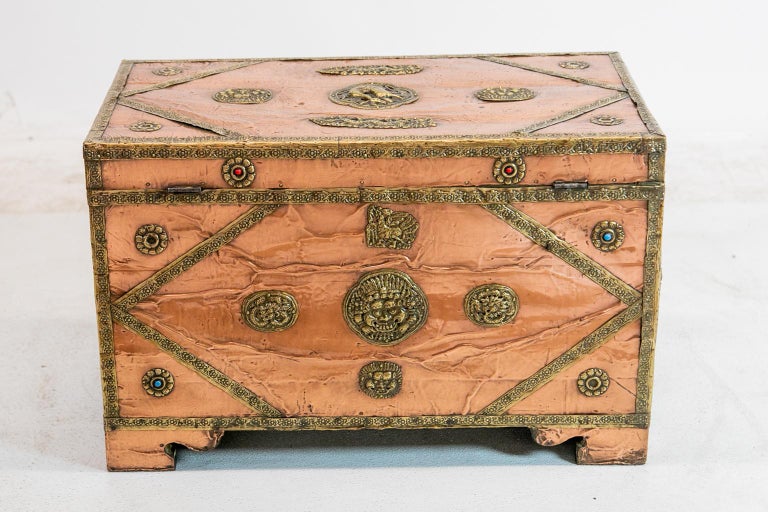 Asian Copper Clad Chest For Sale at 1stDibs