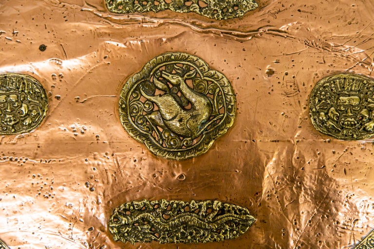 Asian Copper Clad Chest For Sale at 1stDibs