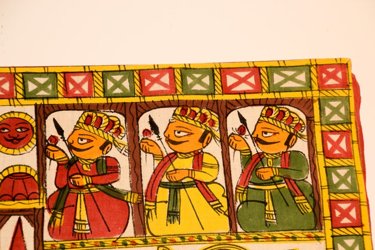 Asian Decorative Art Phad Painting Rajasthan Royal Procession For Sale ...