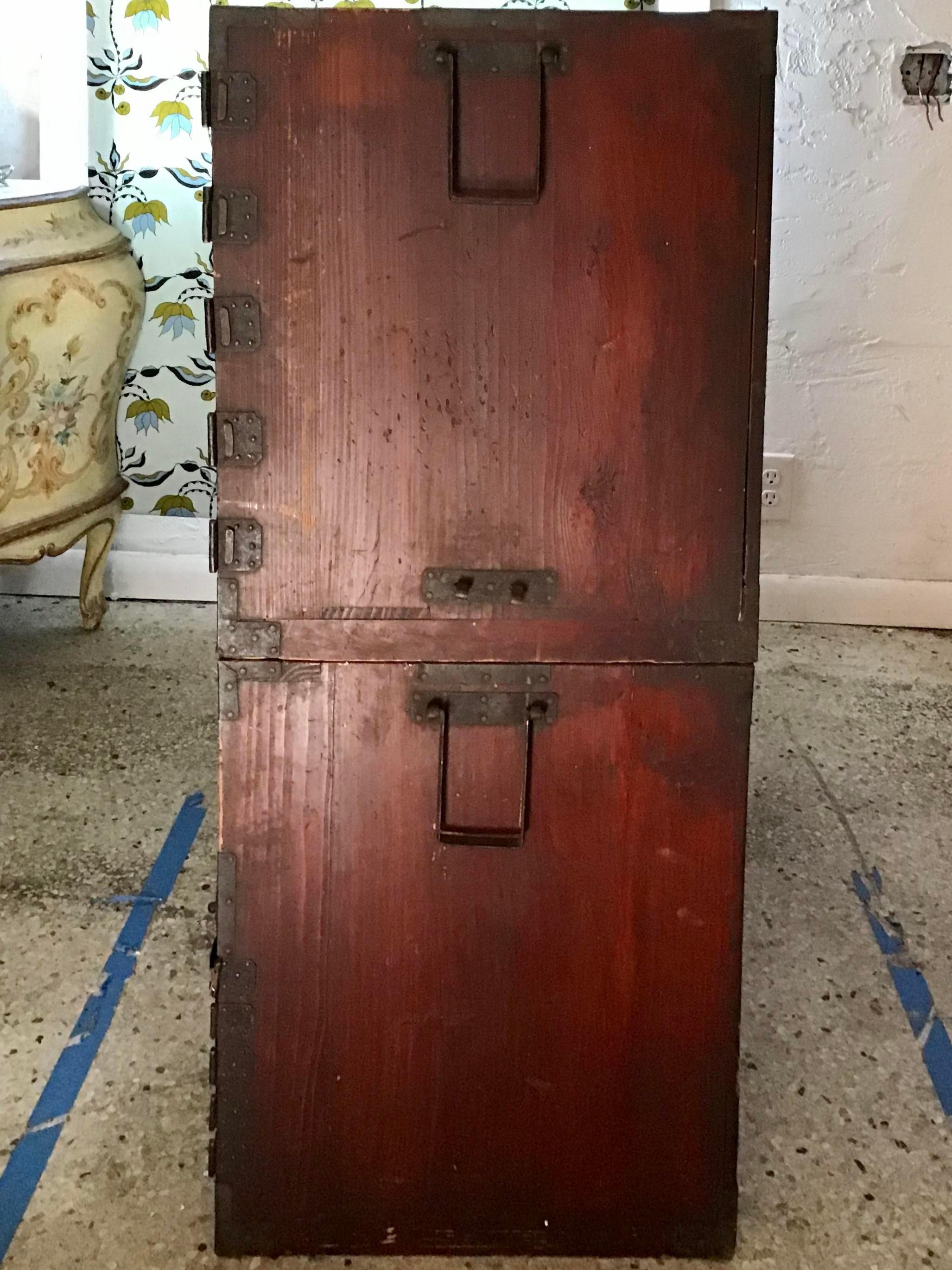 Asian Double Stacking Cabinet For Sale at 1stDibs