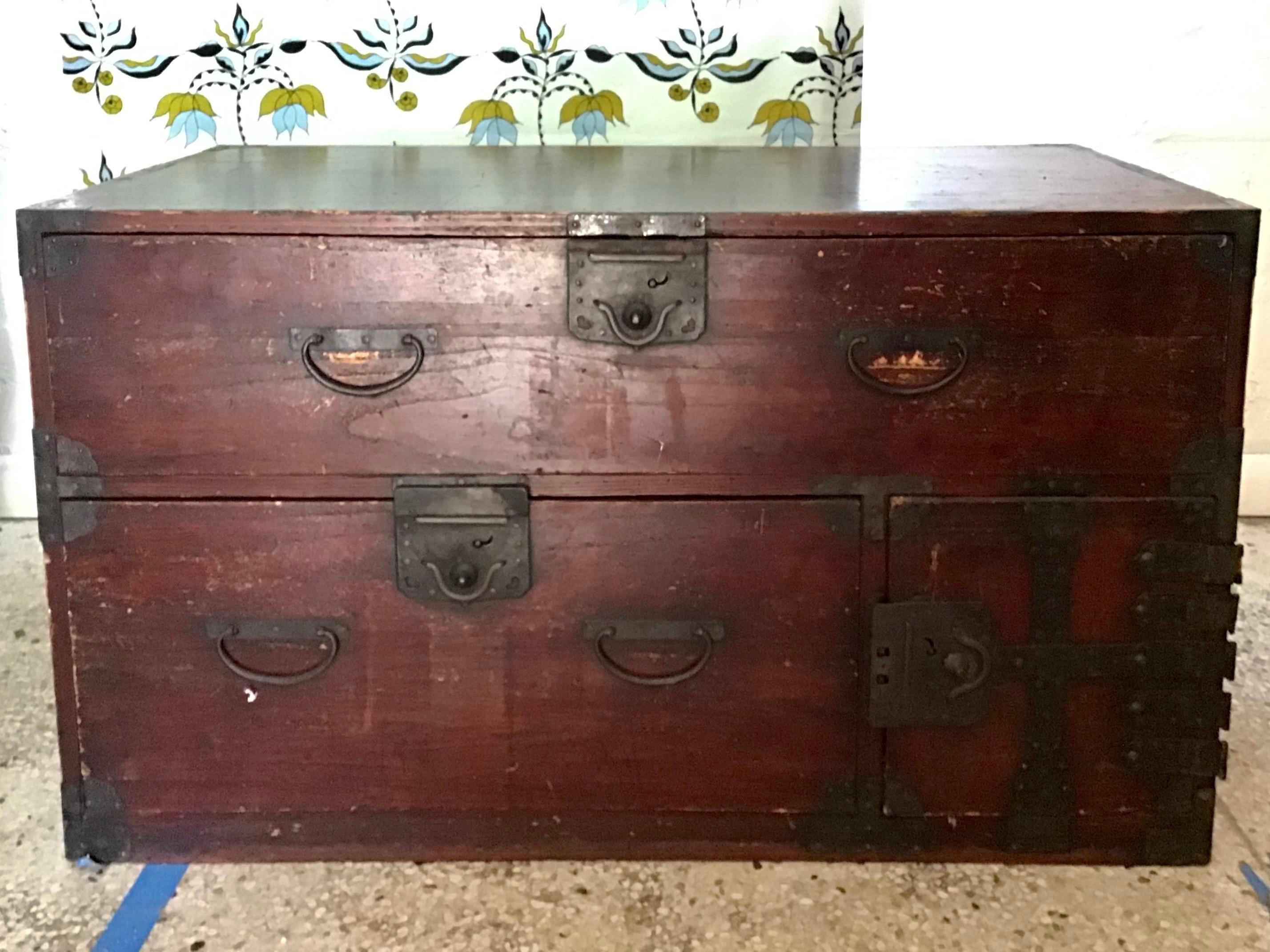 Asian Double Stacking Cabinet For Sale at 1stDibs