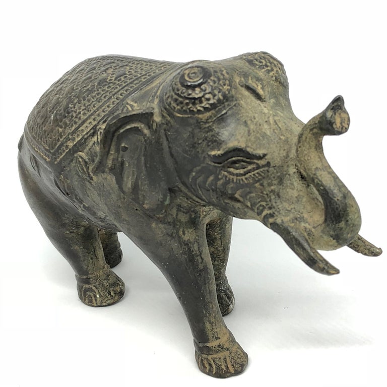Asian Elephant Bronze Brass Sculpture Statue Vintage, 1950s For Sale at ...