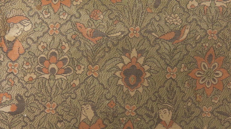 Asian Figure Motif Brocade Clutch with Painted Figures Tile Top 1930s ...