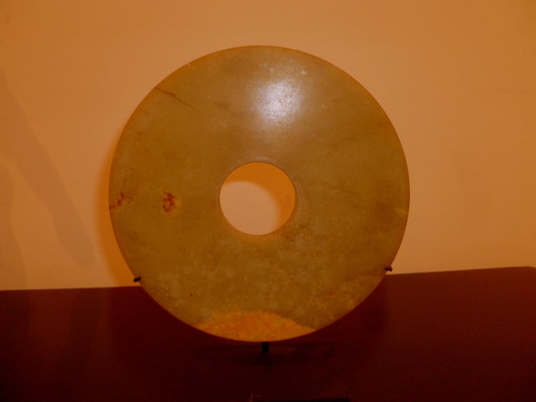 Asian Hard Stone Disc For Sale at 1stDibs