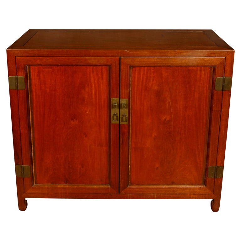 Asian Hardwood File Cabinet with Doors at 1stdibs