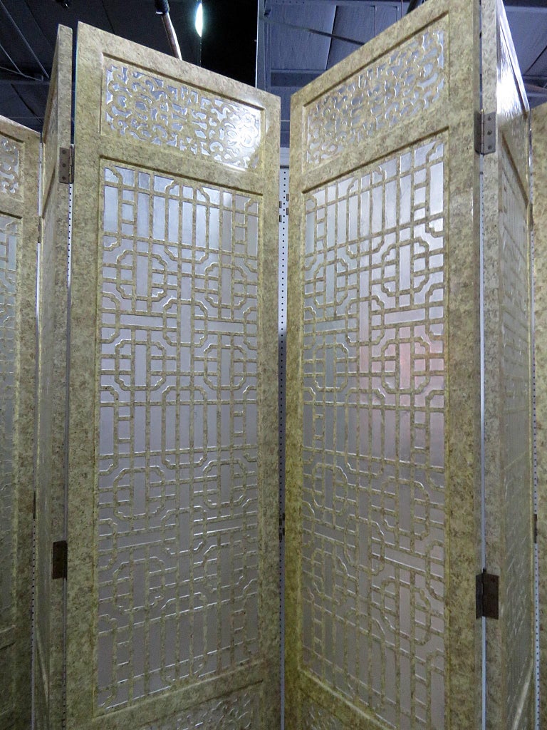 Paint Decorated 6 Panel Chinese Dressing Screen Room Divider Manner ...